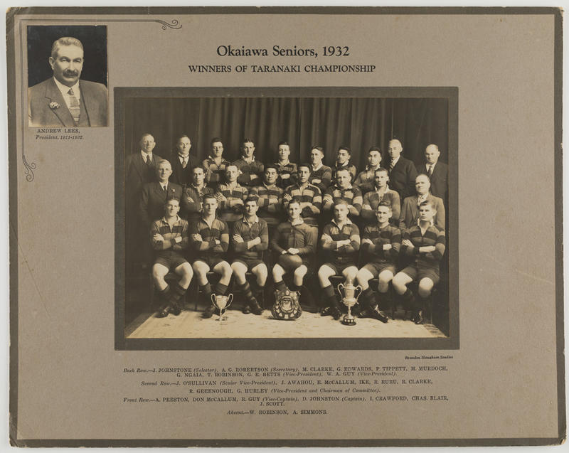 Okaiawa Senior Rugby team, 1932 - Puke Ariki