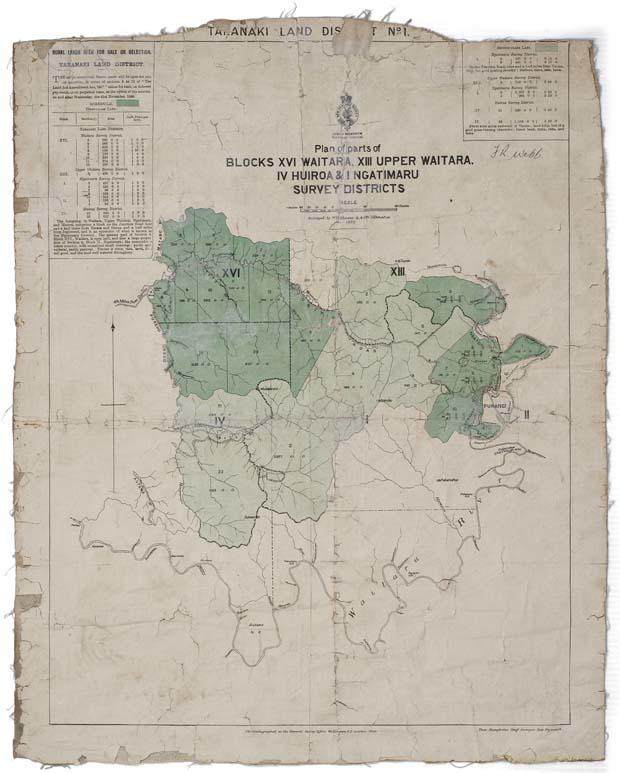 Plan of parts of Blocks XVI Waitara, XIII Upper Waitara, IV Huiroa & I ...