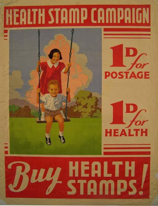 "Health Stamp campaign. 1d for postage. 1d for Health. Buy Health ...