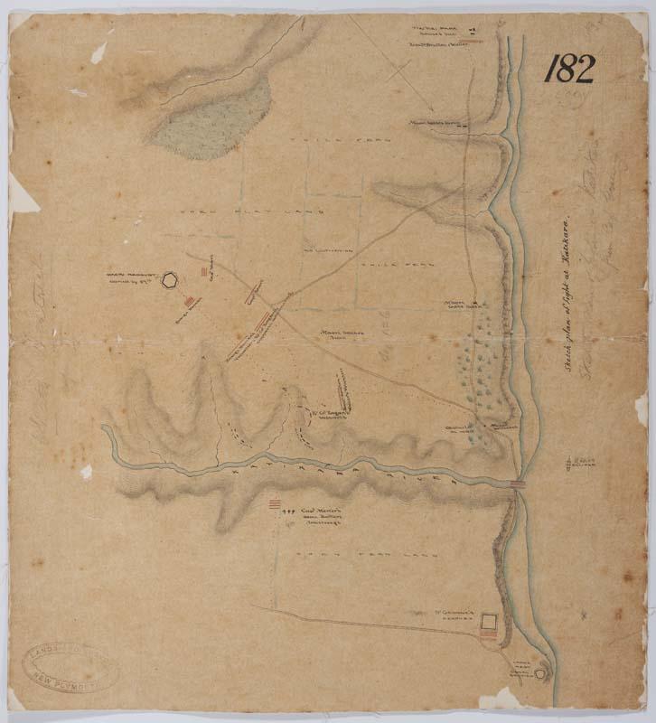 Sketch plan of Fight at Katikara - Puke Ariki