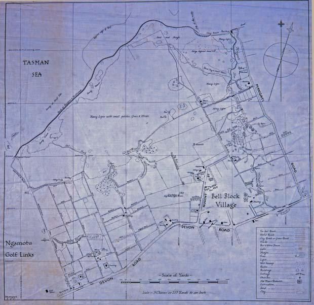 Bell Block Village and surrounding area [map] 1941 - Puke Ariki