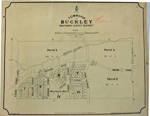Township of Buckley, Ngatimaru Survey District [map] - Puke Ariki