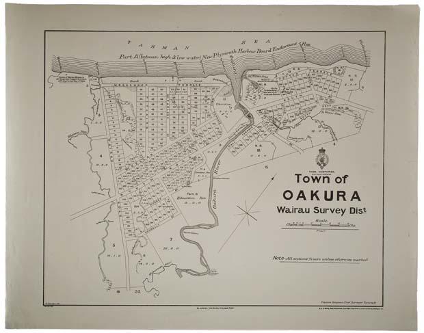 Town of Oakura, Wairau Survey District [map] - Puke Ariki