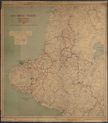 Old Maori Tracks in Taranaki as delineated by H M Skeet 1907 [map ...