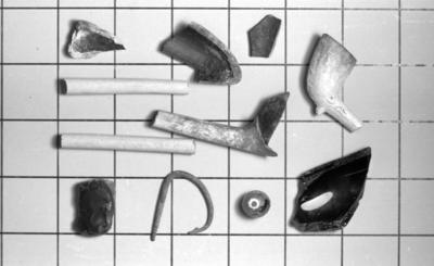 Waimate village, artefacts, Kapuni river - Puke Ariki