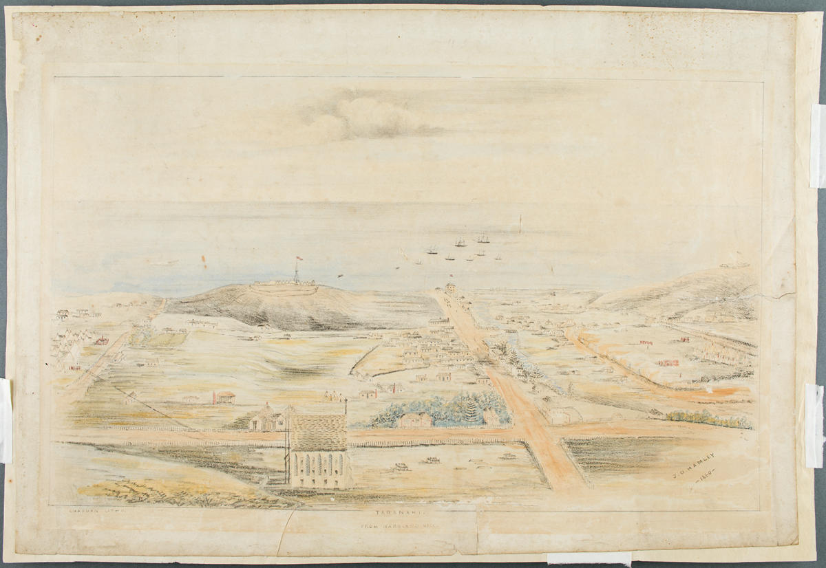 "Taranaki from Marsland Hill" - Puke Ariki