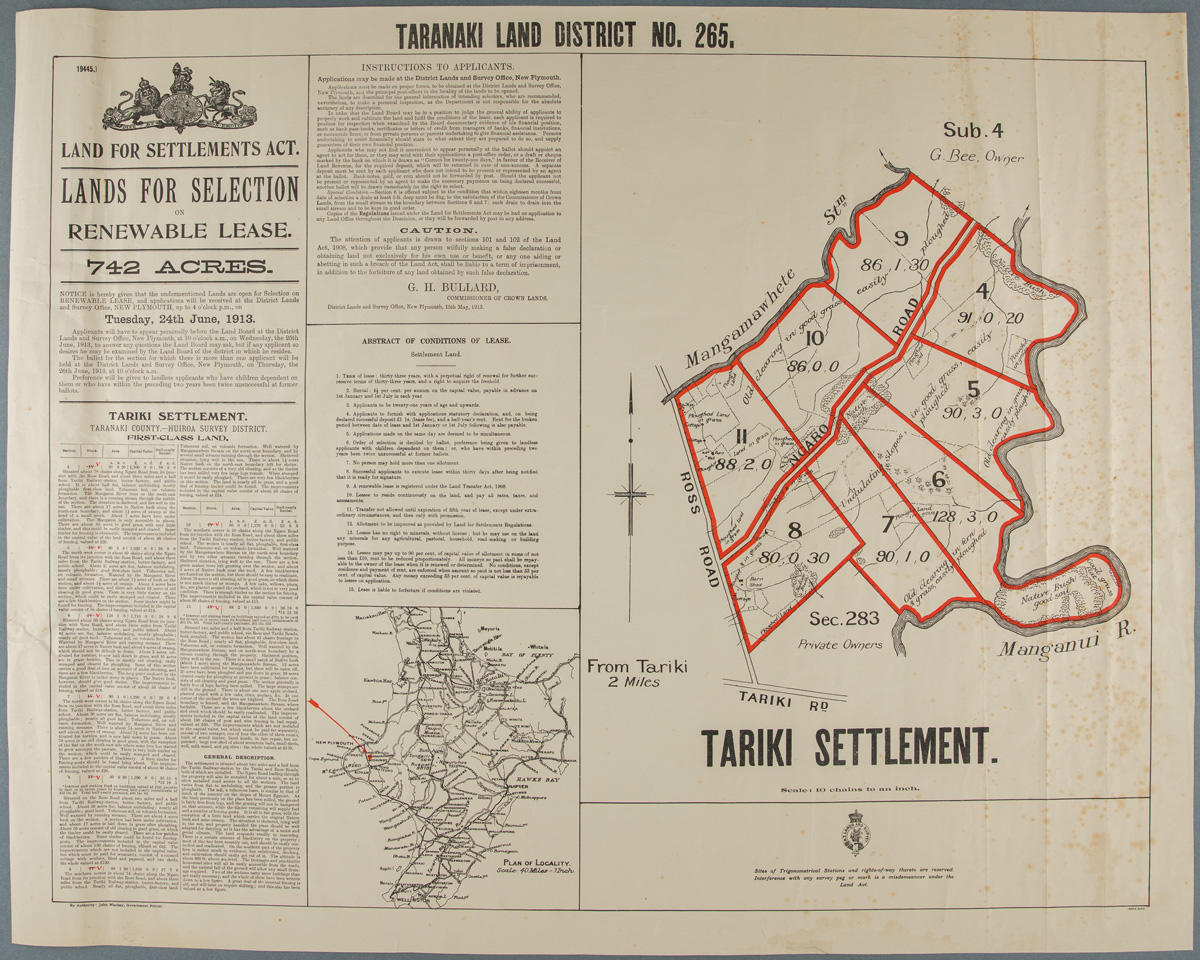 Tariki Settlement [map] - Puke Ariki