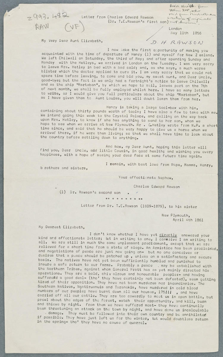 Rawson, Family - Puke Ariki