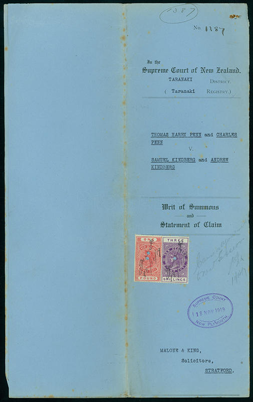 Thomas Harry Penn and Charles Penn V. Samuel Kindberg and Andrew ...