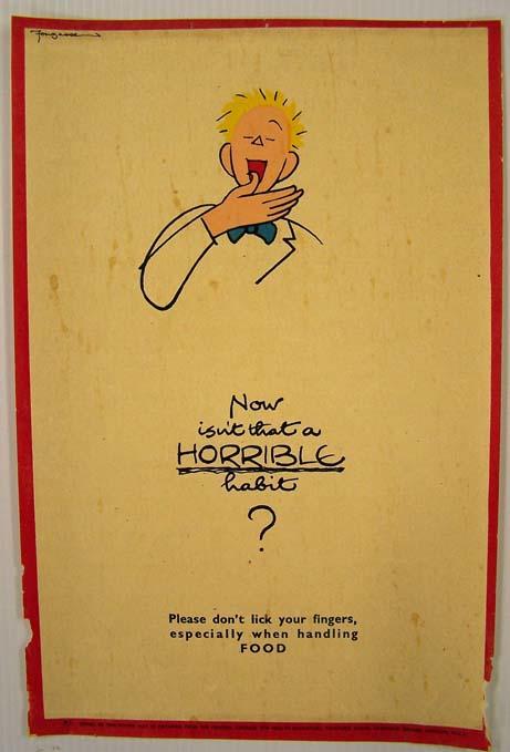 Now isn't that a horrible habit? Please don't lick your fingers ...