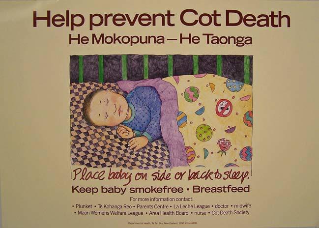 Help Prevent Cot Death [poster] - Puke Ariki