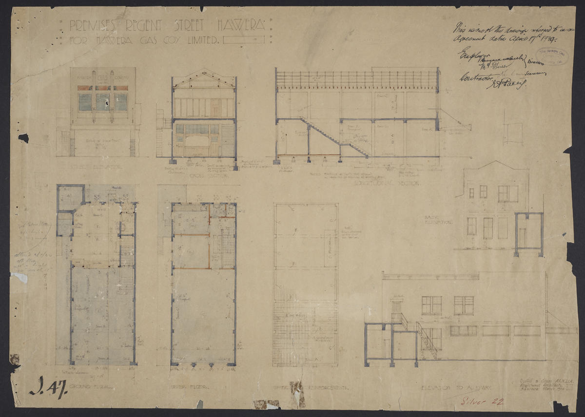 Premises Regent Street Hawera for Hawera Gas Company Limited [plans ...