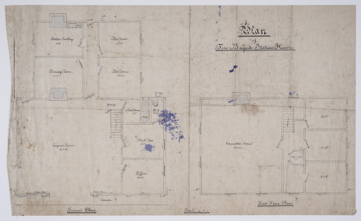 Fire Brigade Station Hawera [plans] - Puke Ariki