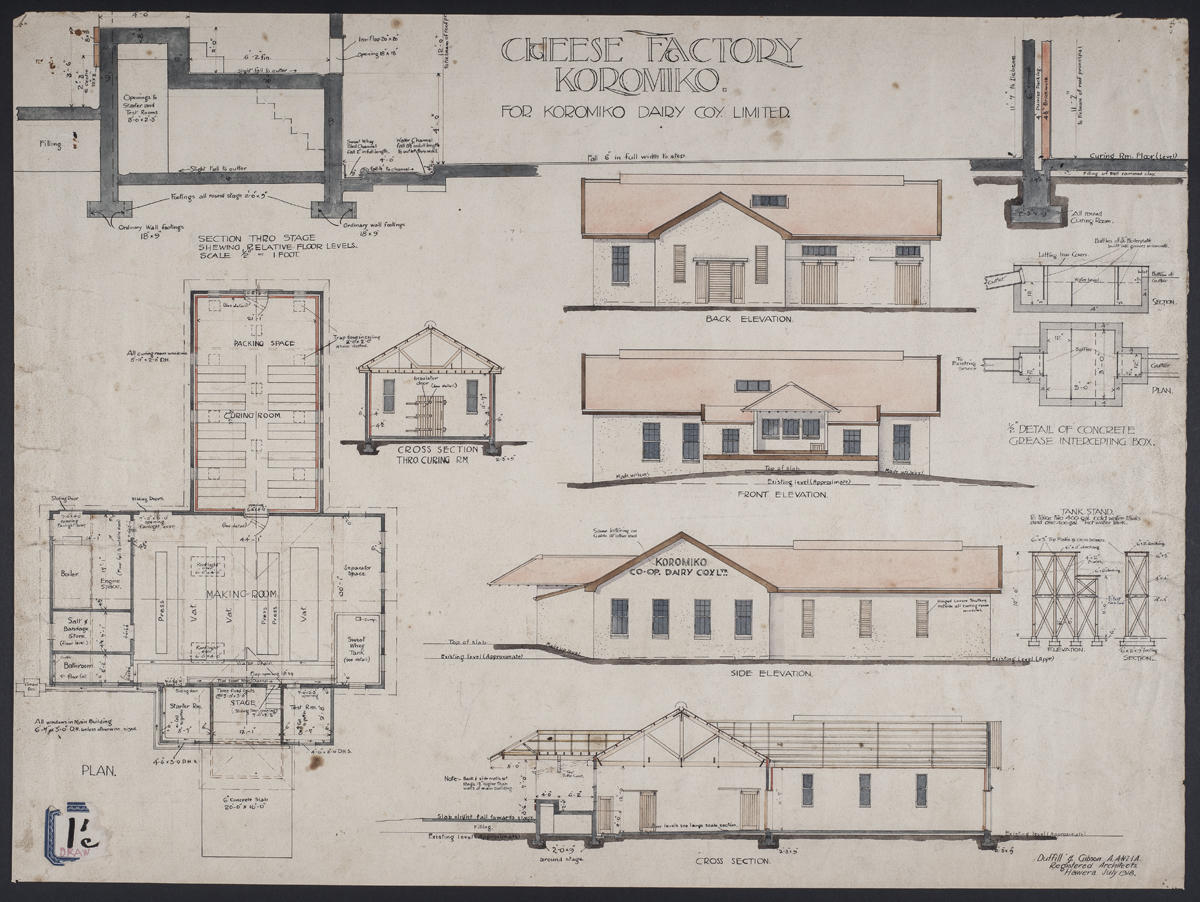Cheese Factory Koromiko for the Koromiko Dairy Coy. Limited [plans ...