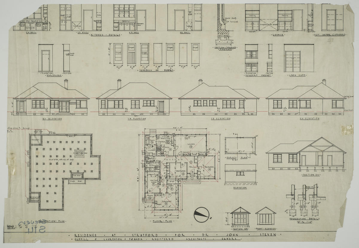 Residence at Stratford for Dr John Steven [plan] - Puke Ariki