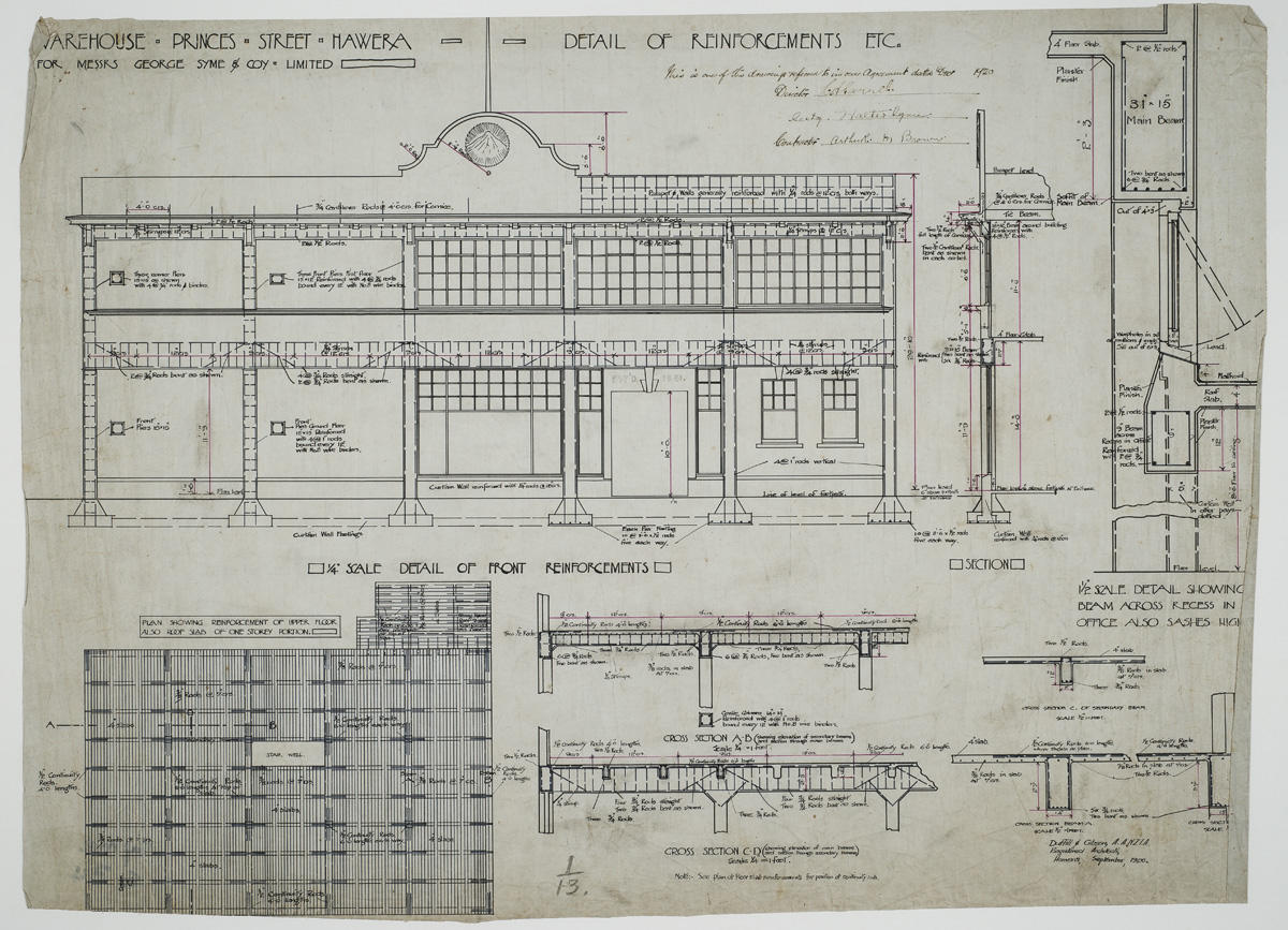 Warehouse Princes Street Hawera for Messrs George Syme & Coy Limited ...