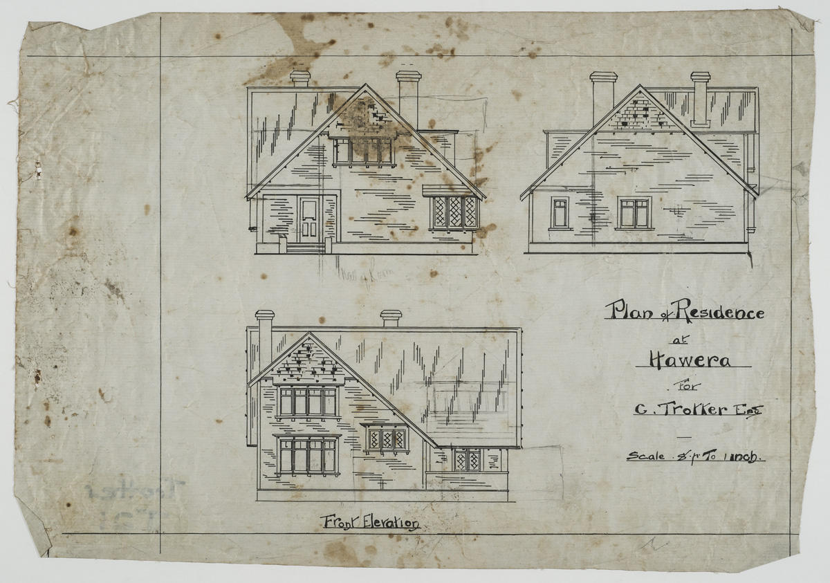 Residence at Hawera for C. Trotter Esq. [plans] - Puke Ariki