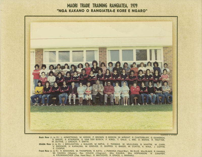 Maori Trade Training Rangiatea Nga Kakano o Rangiatea o Rangiatea-e ...