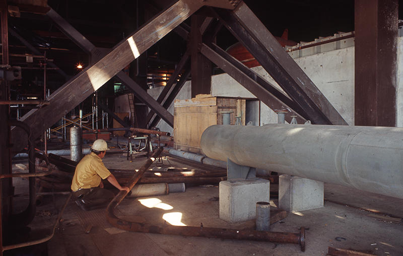 New Plymouth Power Station construction, tank bay - Puke Ariki