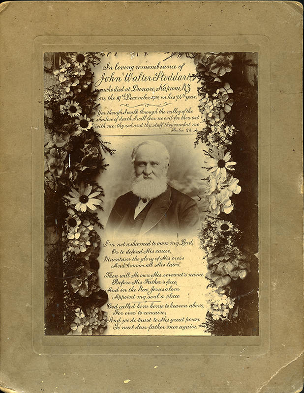In Loving Remembrance of John Walter Stoddart - Puke Ariki